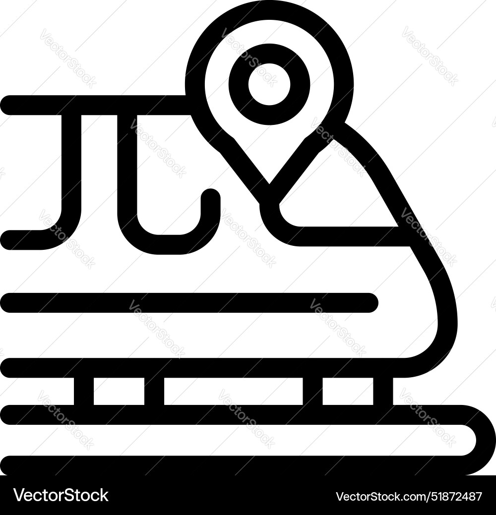 Train location showing public transport tracking Vector Image