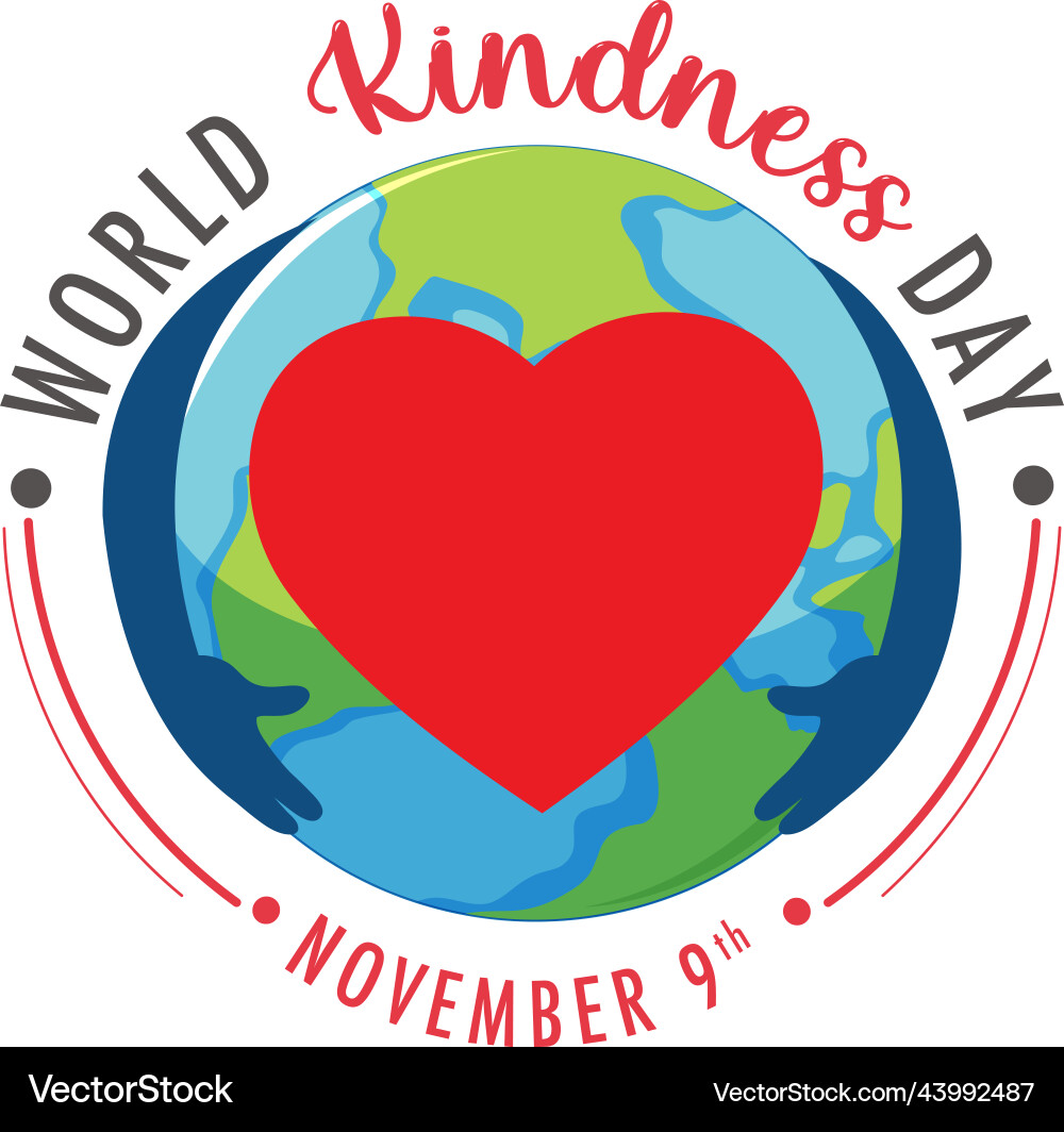 World kindness day poster design Royalty Free Vector Image