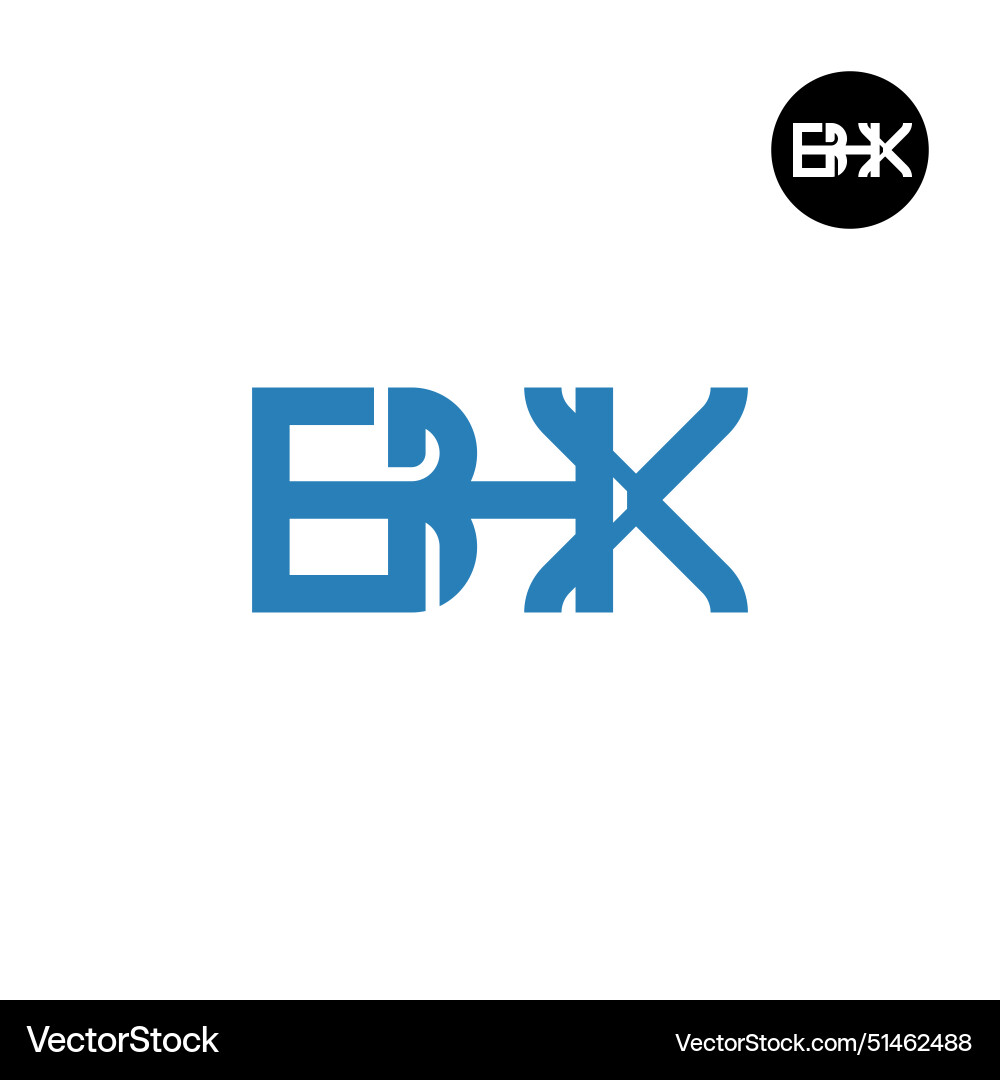 Bhx logo letter monogram design Royalty Free Vector Image