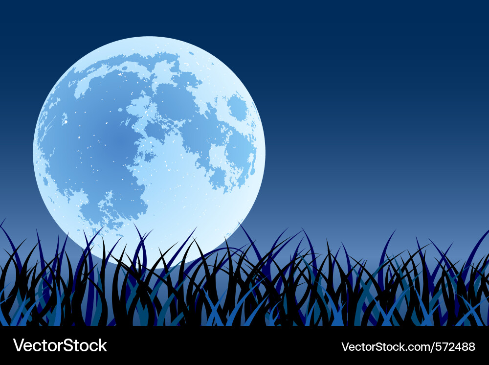 Big moon Royalty Free Vector Image - VectorStock
