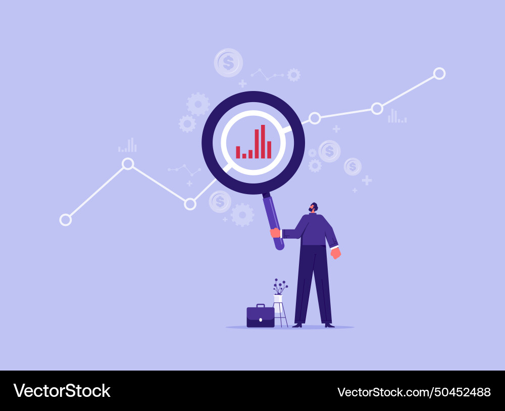 Business data analysis concept Royalty Free Vector Image