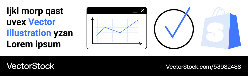 Wirtschaftsstatistik Graphik Prüfzeichen und Einkaufen
