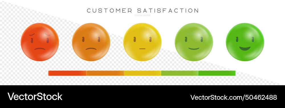 Customer satisfaction survey emoticons emotional Vector Image