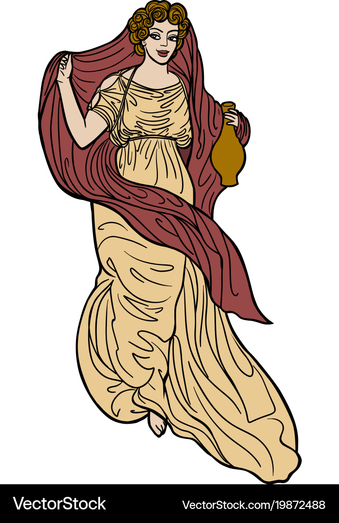 Greek woman Royalty Free Vector Image - VectorStock