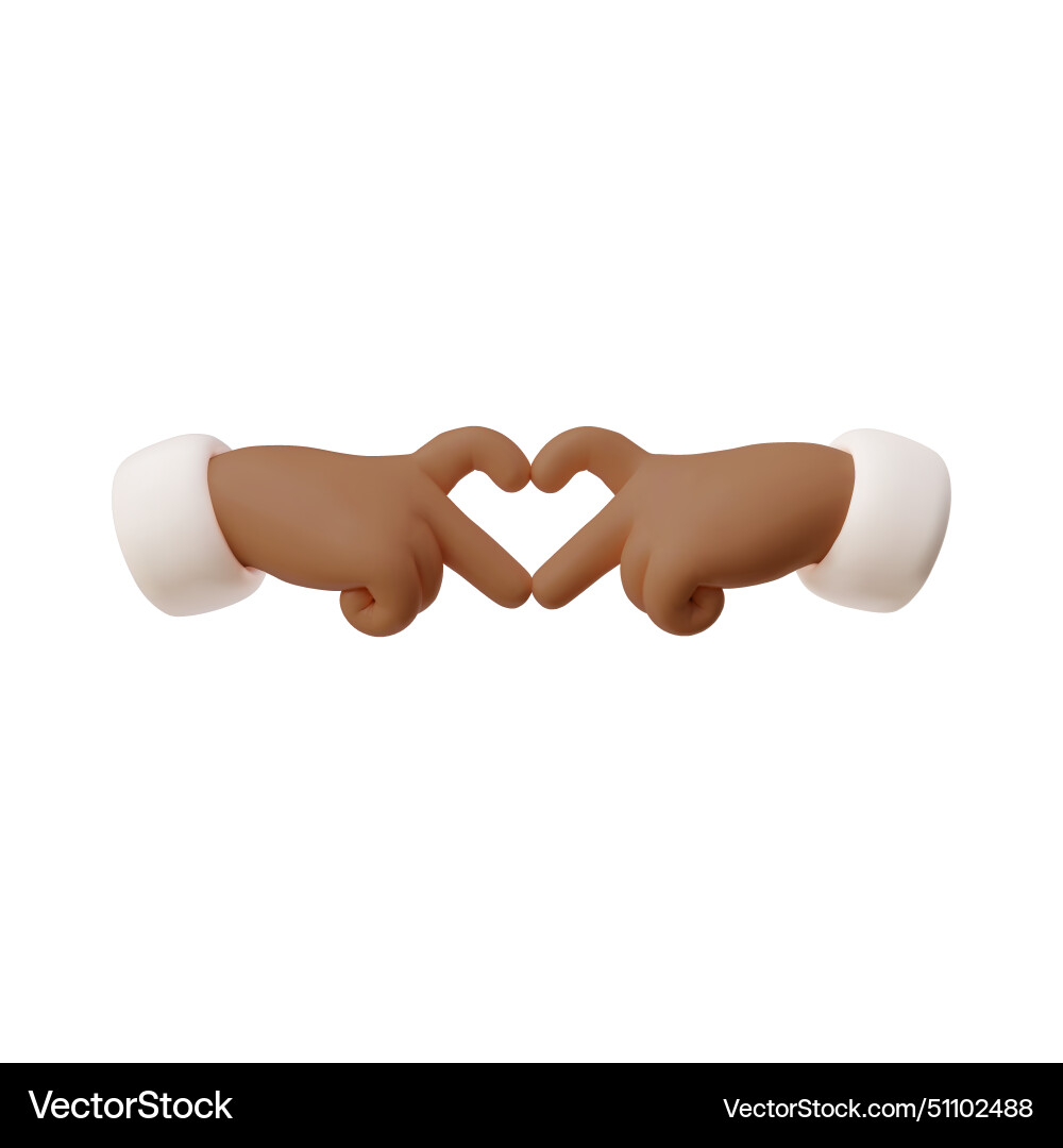 Hands Making Heart Gesture With Index And Middle Vector Image
