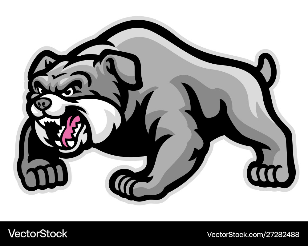 Mascot muscle bulldog Royalty Free Vector Image