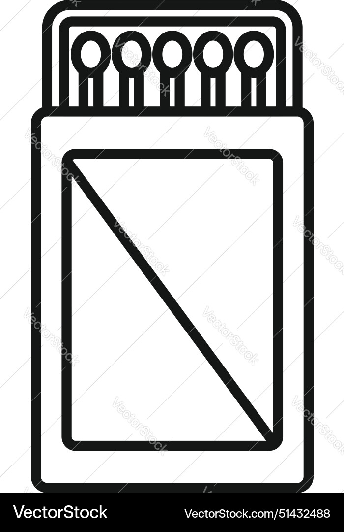 Of a matchbox Royalty Free Vector Image - VectorStock