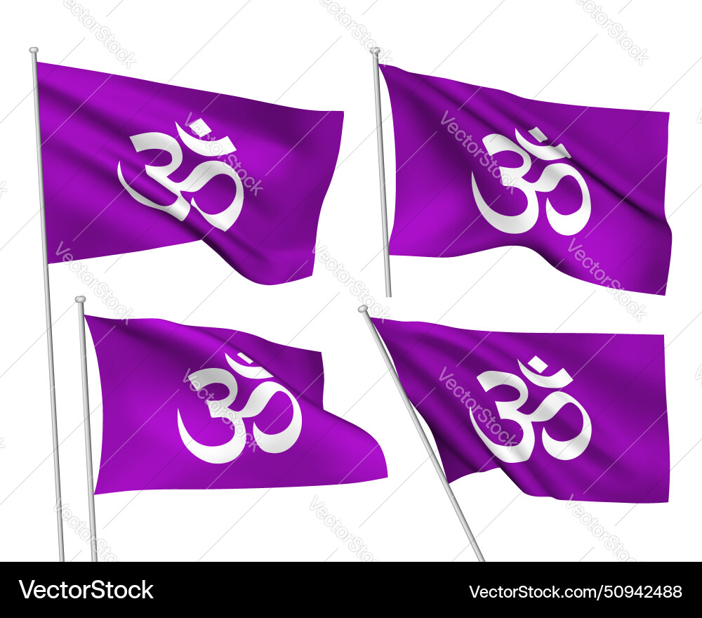 Om symbol - flags Royalty Free Vector Image - VectorStock