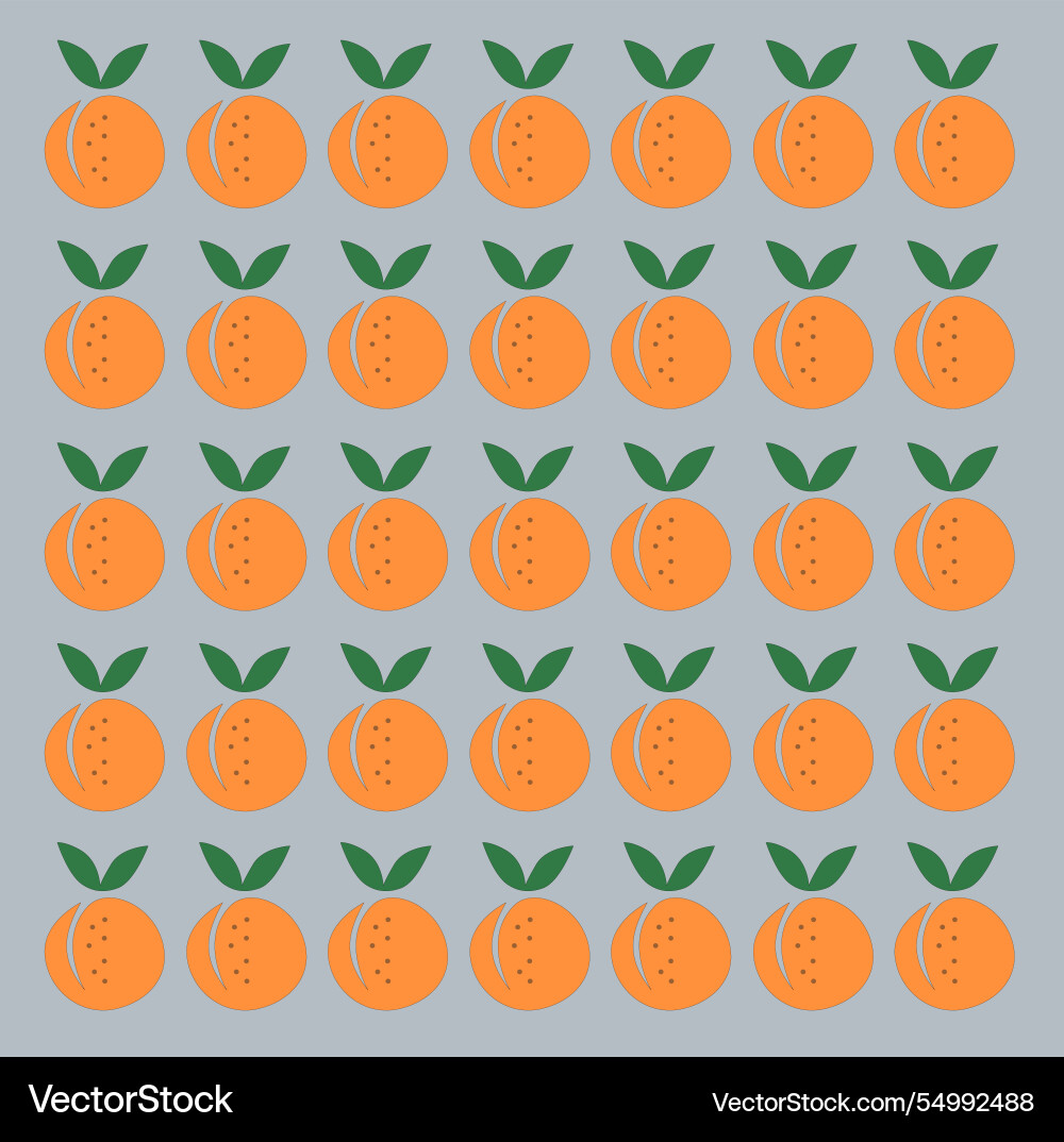 Orange peach vintage summer design pattern Vector Image
