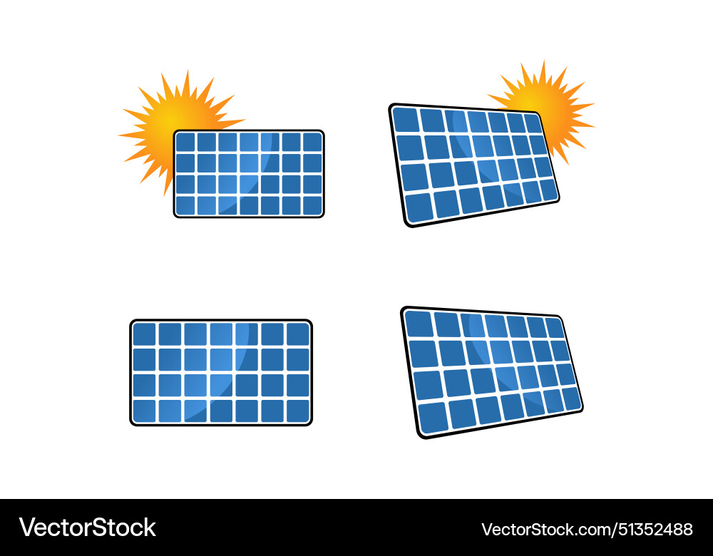 Solar cell panel design Royalty Free Vector Image