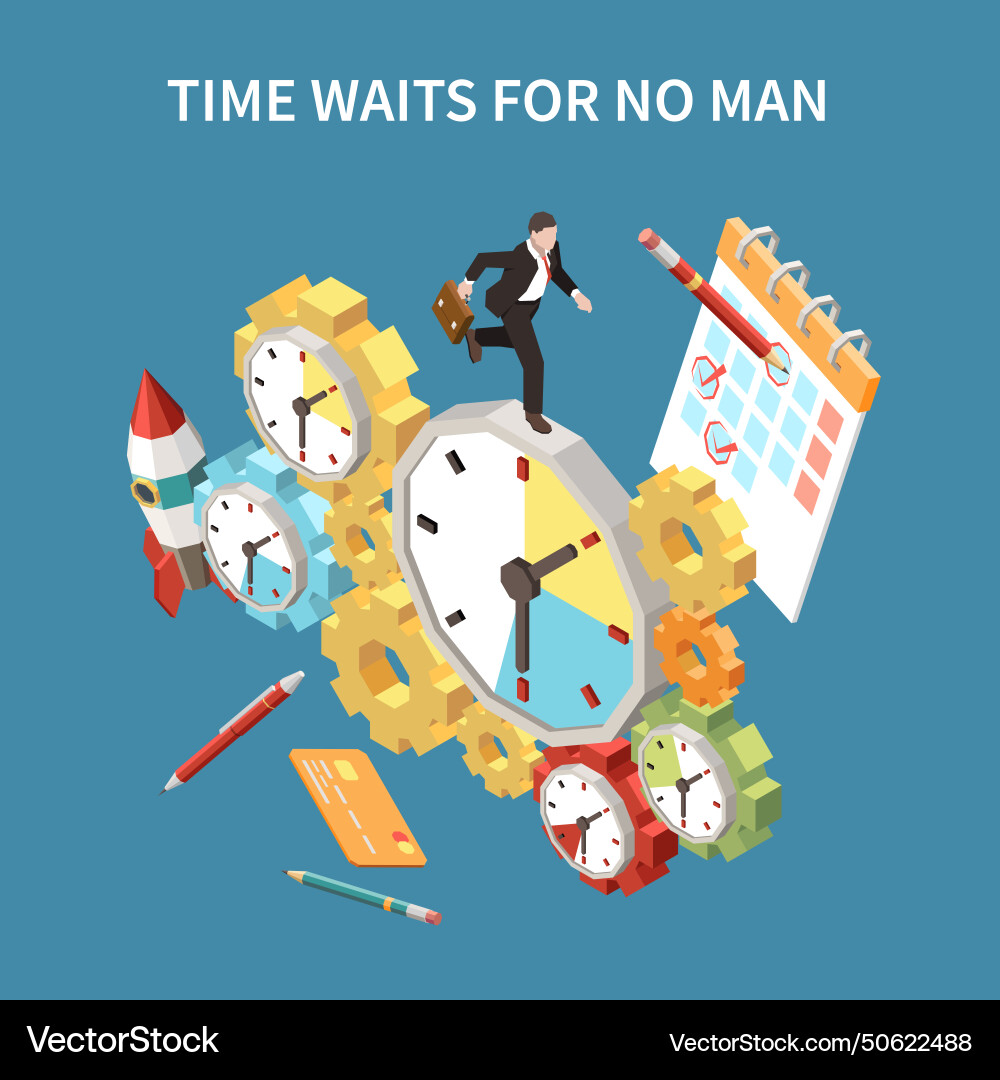 Time planning concept Royalty Free Vector Image