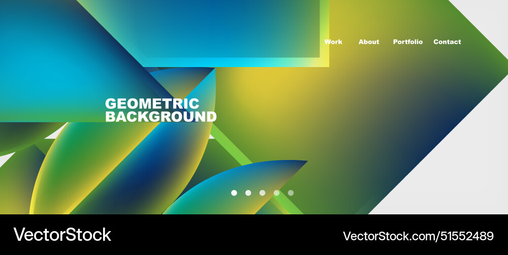 Abstract geometric shapes web design page Vector Image