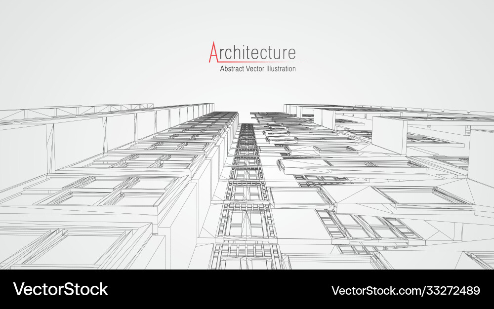 Architecture line background building Royalty Free Vector