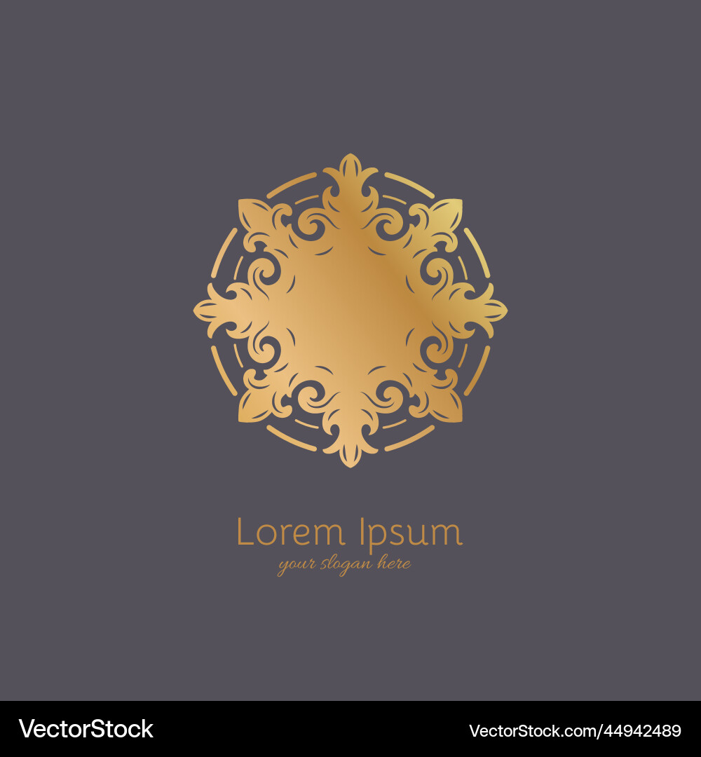 Circle luxury logo Royalty Free Vector Image - VectorStock