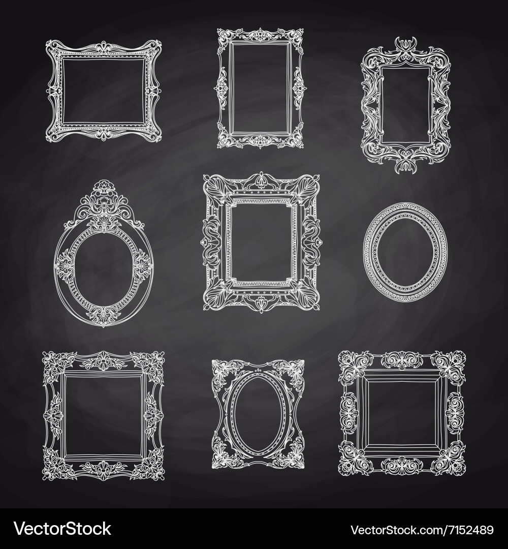 Elegant Picture Frame Set - Vintage Style Vector Image
