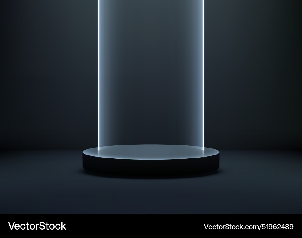 Futuristic technology style glass cylinder Vector Image