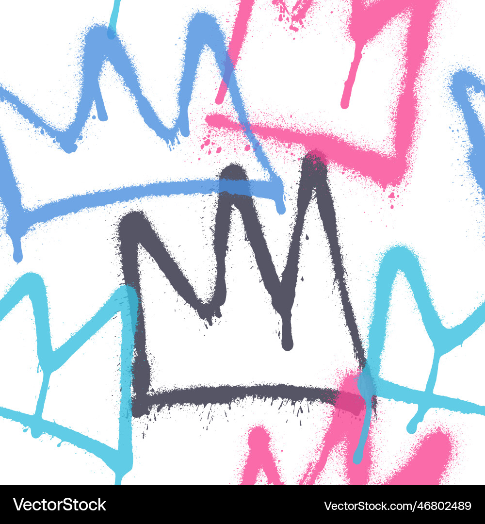 Graffiti Splash Pattern Royalty Free Vector Image