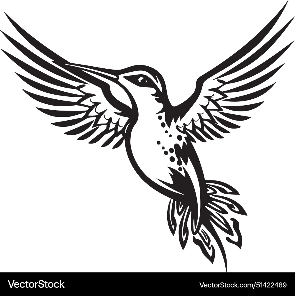 Hummingbird - minimalist and simple silhouette Vector Image