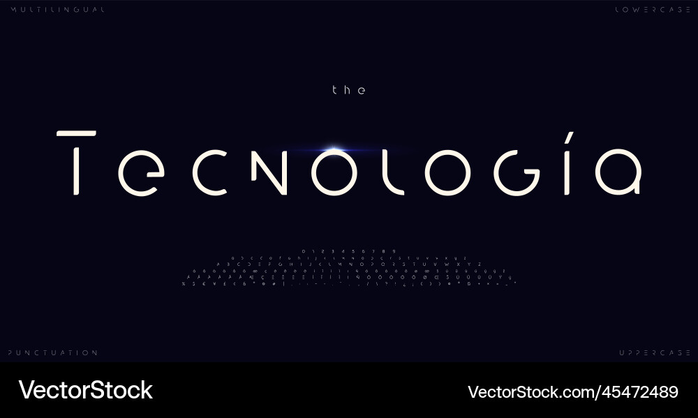 Modern minimalistic alphabet multilingual letters Vector Image