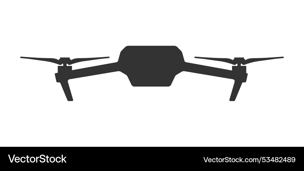 Quadcopter flying drone icons silhouette symbol Vector Image