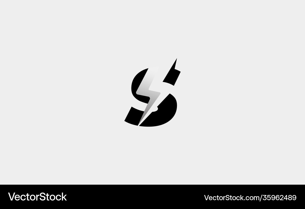 S Bolt Logo - Electric Energy Icon Royalty Free Vector Image