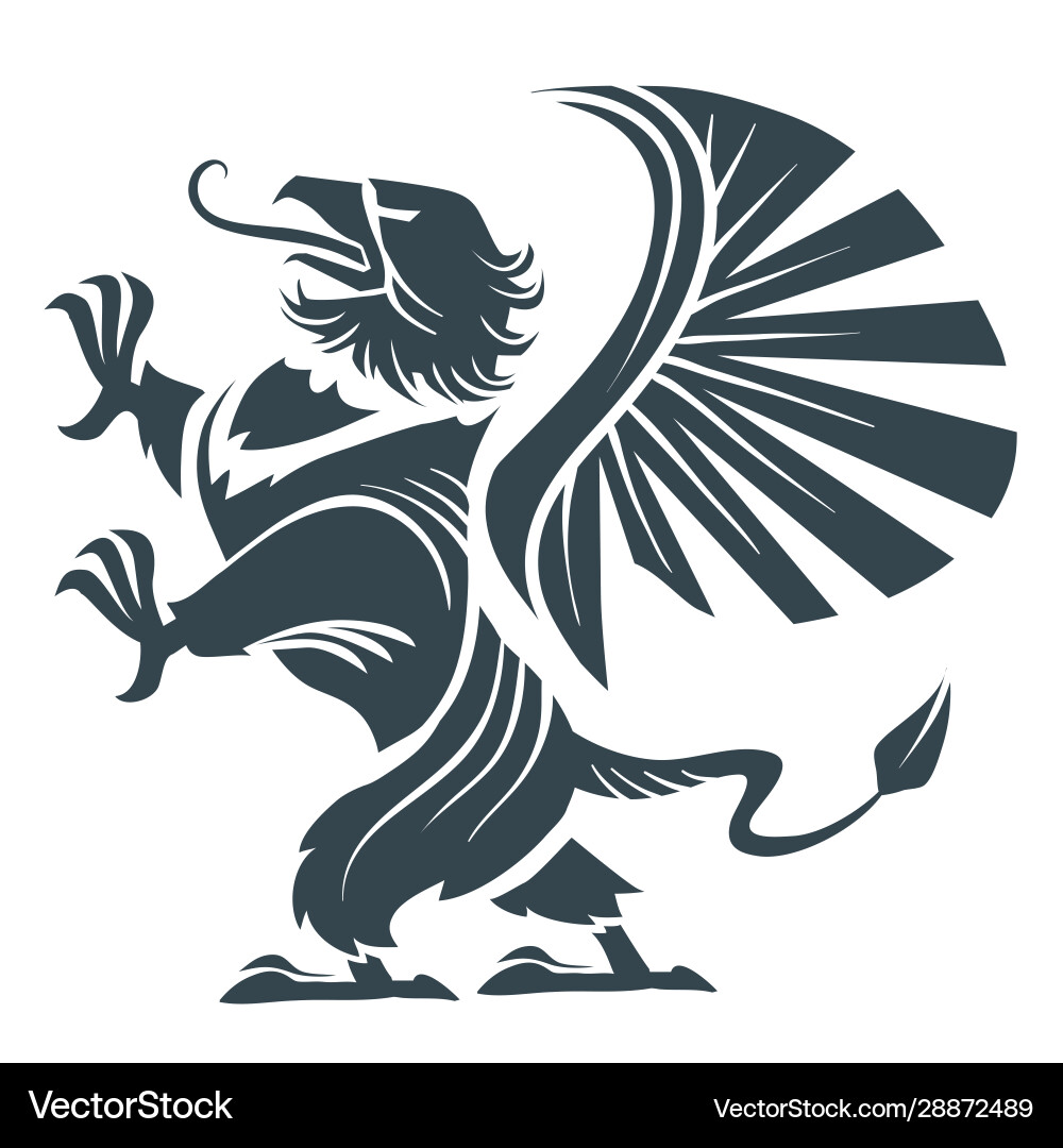 Stylized Griffin Emblem Royalty Free Vector Image