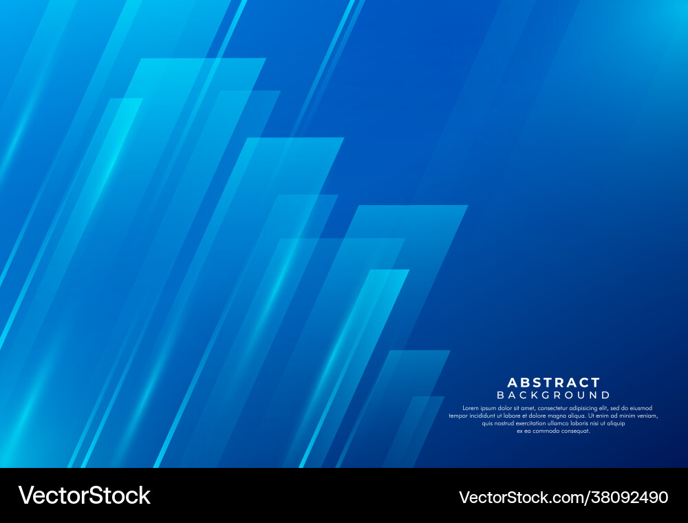 Abstract gradient blue geometric shapes Royalty Free Vector