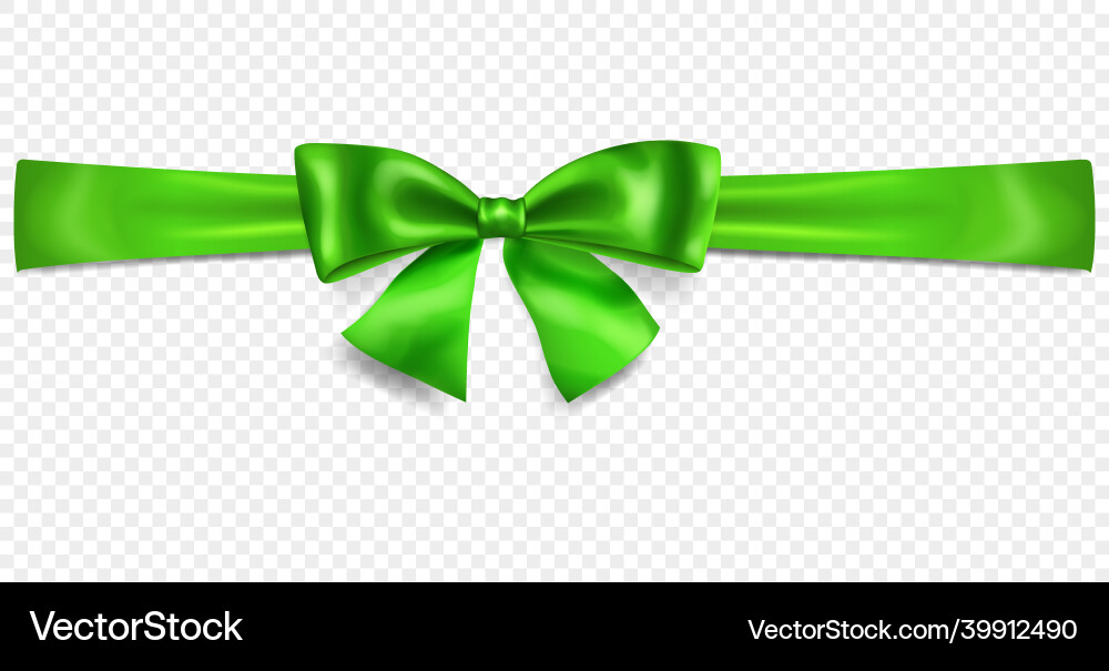 Beautiful bow with horizontal ribbon Royalty Free Vector