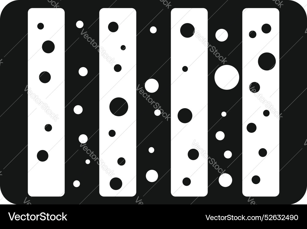 Black and white server rack icon showing big data Vector Image