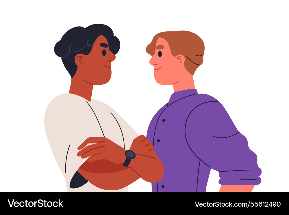 Business rivalry competition concept two Vector Image