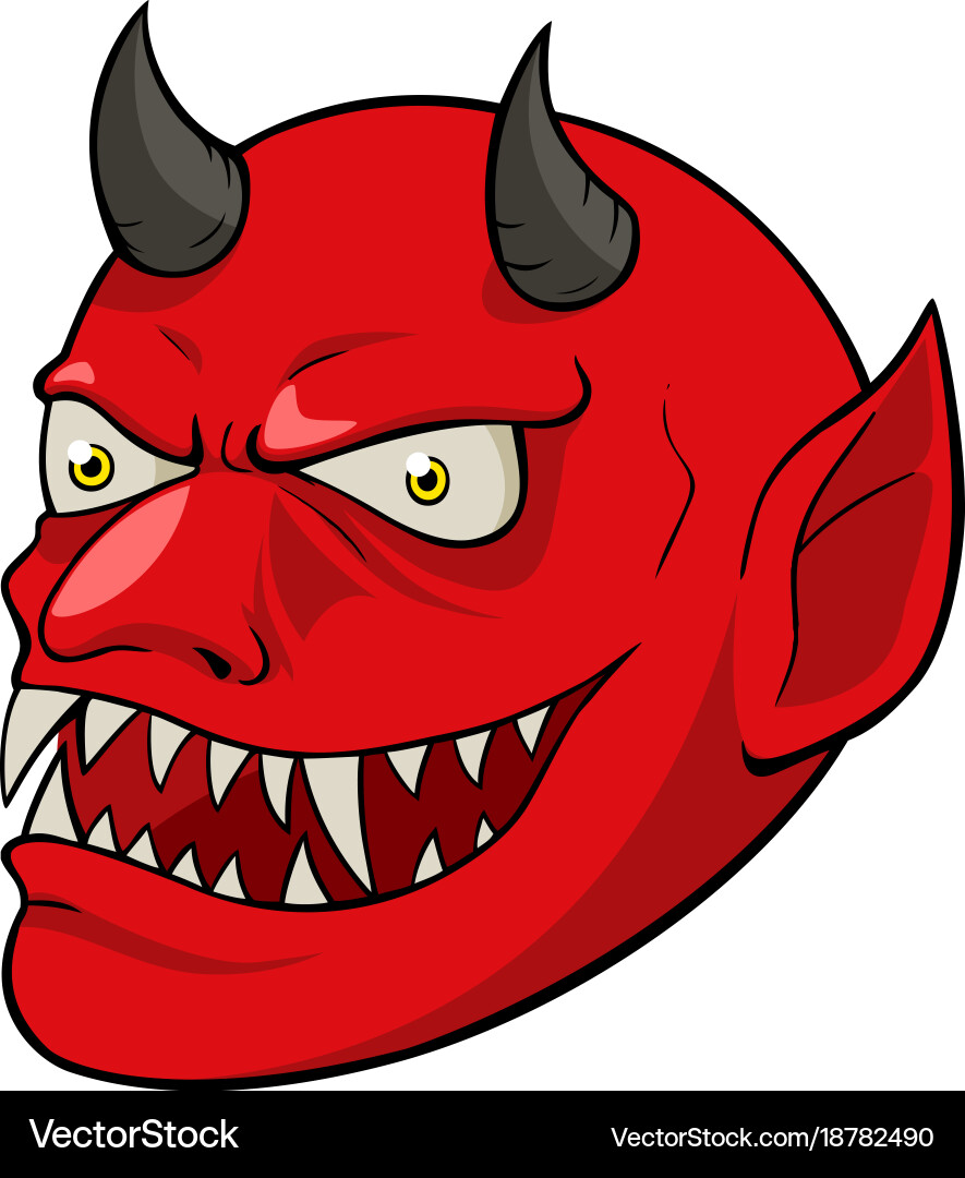 Cartoon Devil Head (18782490) – Royalty-Free Vector | VectorStock