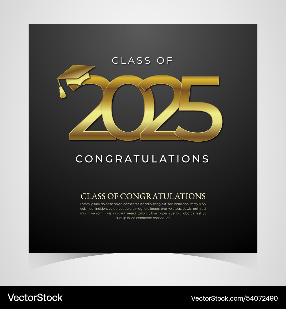 Class of 2025 congratulations graduates academic Vector Image