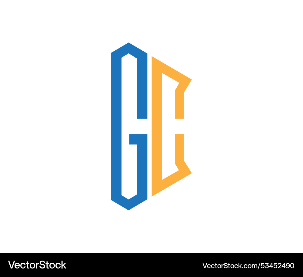 Gc logo design template Royalty Free Vector Image