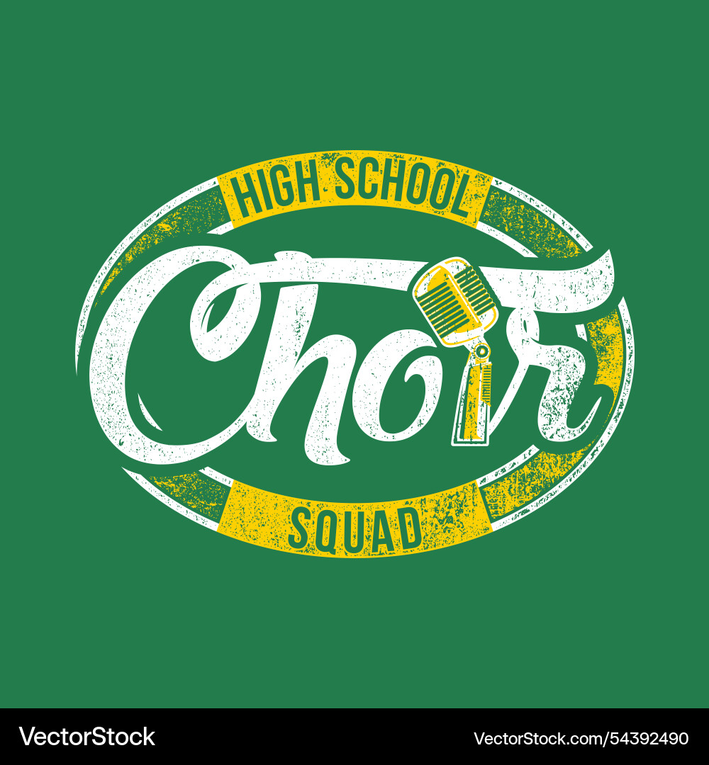 High school choir squad Royalty Free Vector Image