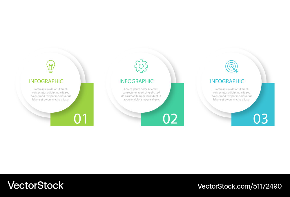 Infographic design template with 3 options Vector Image