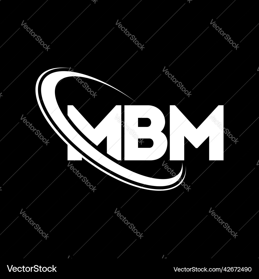 Mbm logo letter design Royalty Free Vector Image