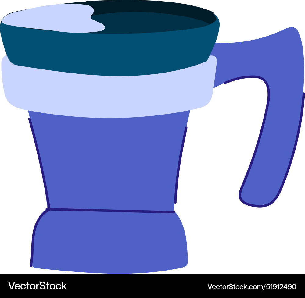 Mug thermos cup cartoon Royalty Free Vector Image