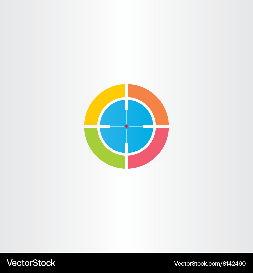Sniper target logo icon Royalty Free Vector Image
