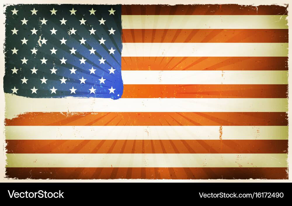 Vintage american flag poster background Royalty Free Vector