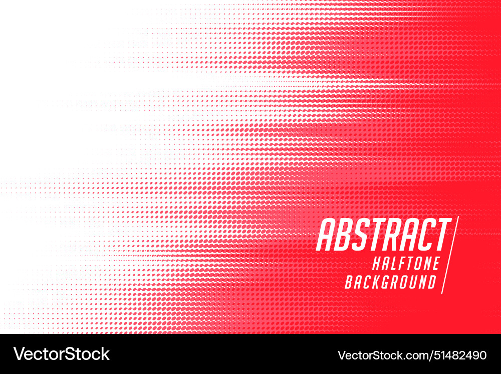 White and red abstract halftone pattern banner Vector Image
