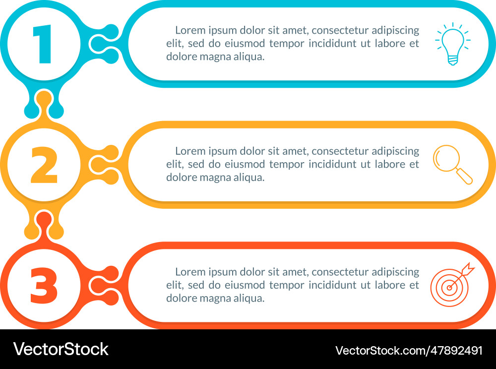 3 Step Business Infographic Royalty Free Vector Image