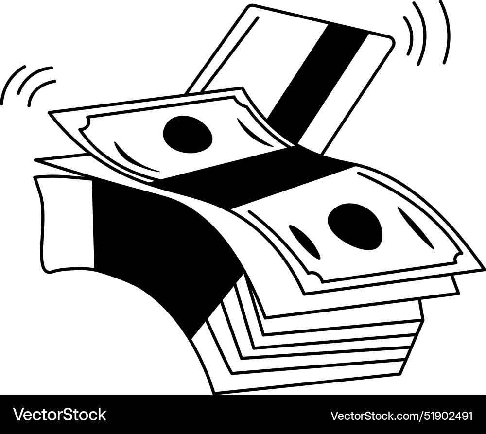 Credit card and cash Royalty Free Vector Image