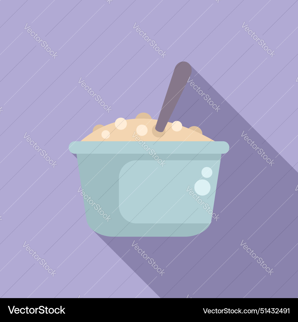 Cute cartoon rice pudding Royalty Free Vector Image