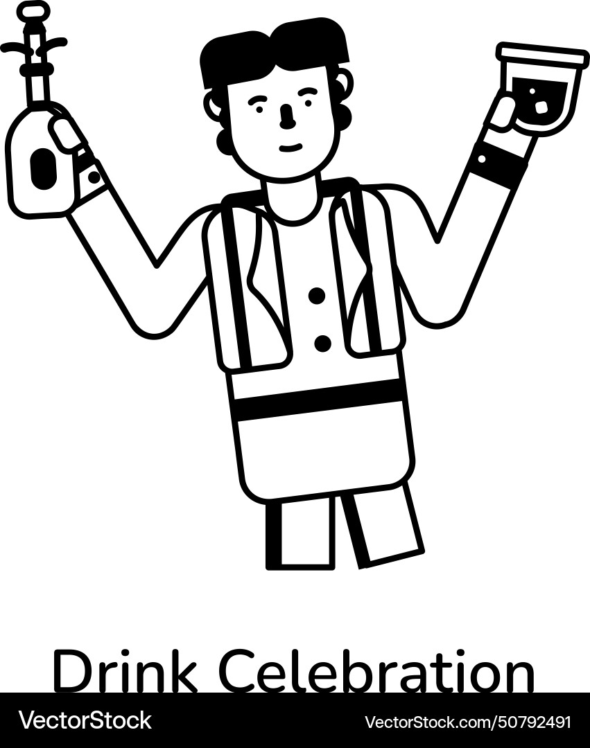 Drink celebration Royalty Free Vector Image - VectorStock