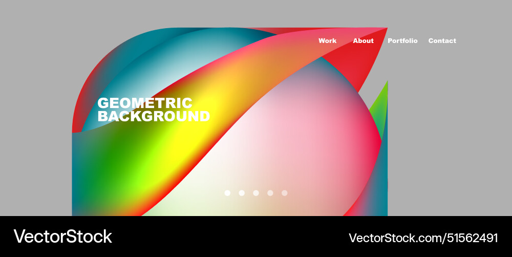 Dynamic flowing shapes concept design composition Vector Image