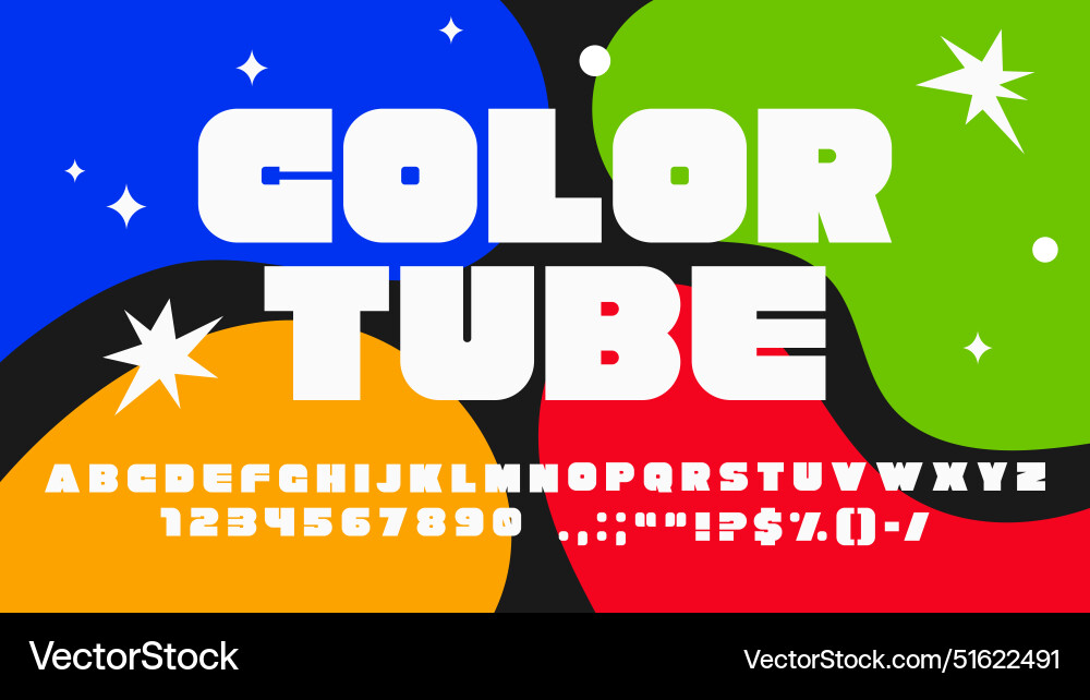 Fat font or modern bold typeface in brutal style Vector Image