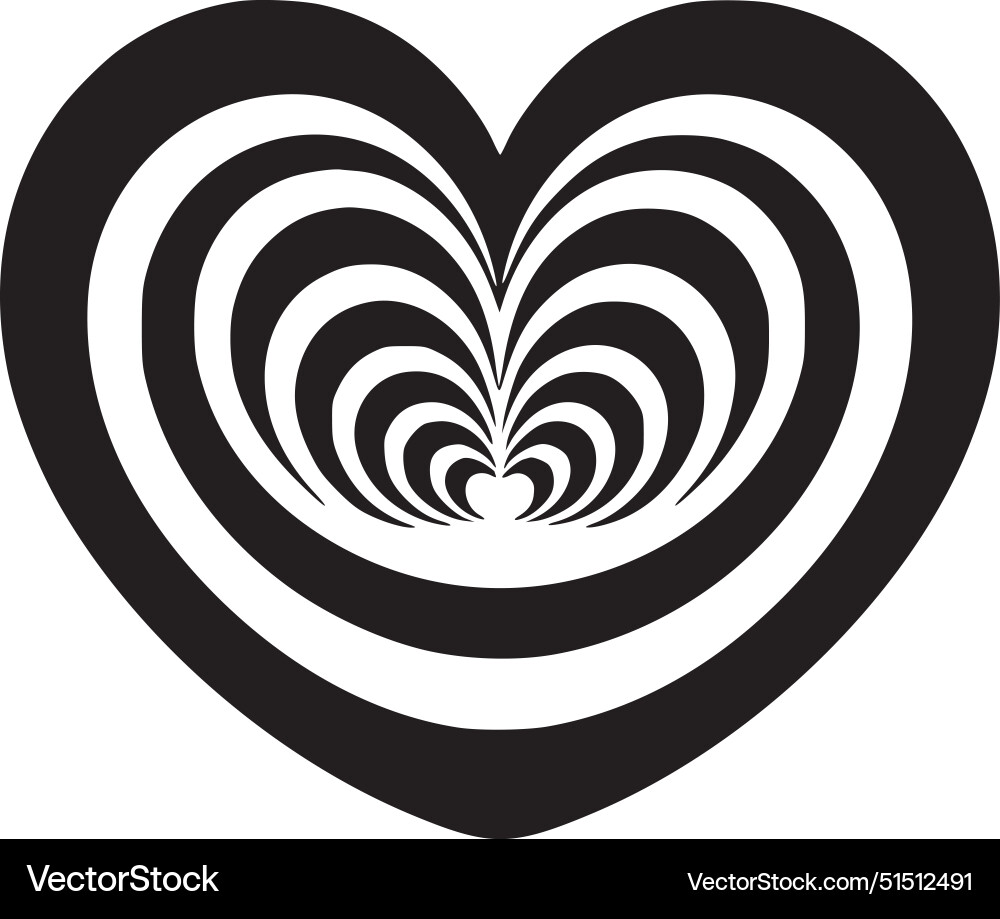 Heart - minimalist and simple silhouette Vector Image