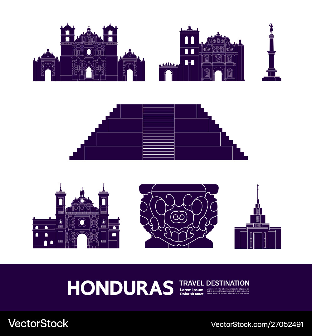 Honduras travel destination Royalty Free Vector Image