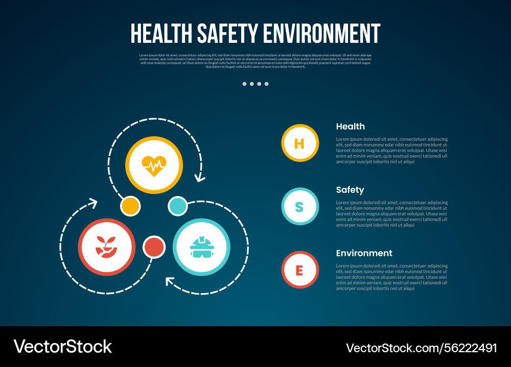 Hse infographic template with cycle circular big Vector Image