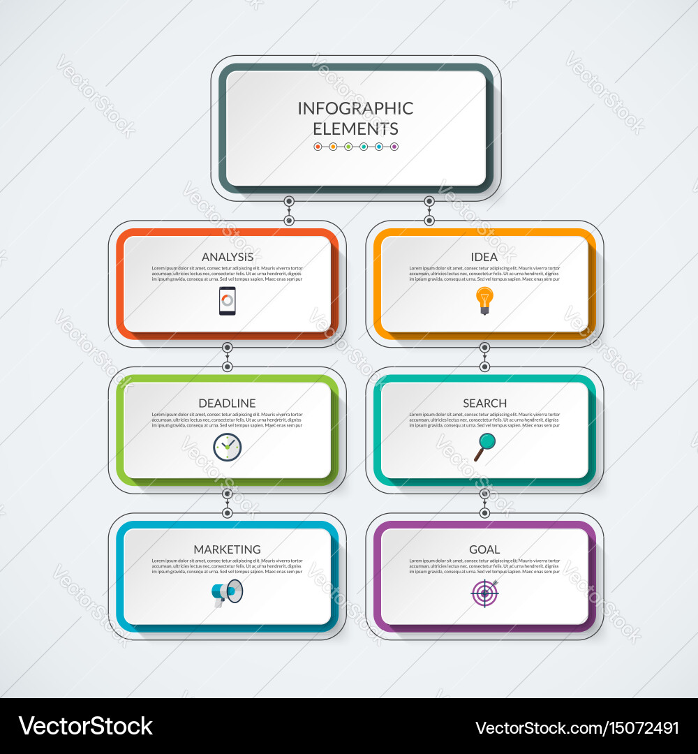 Infographic process chart template Royalty Free Vector Image